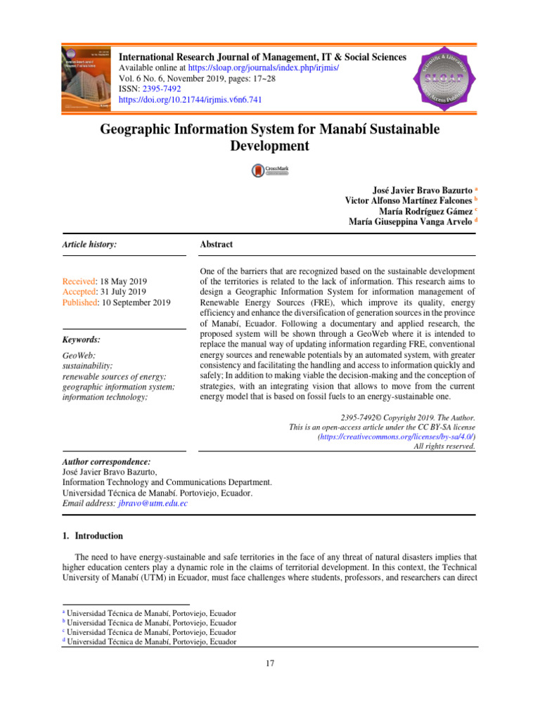 Geographic Information System For Manabi | PDF | Geographic Information System | Dynamic Web Page