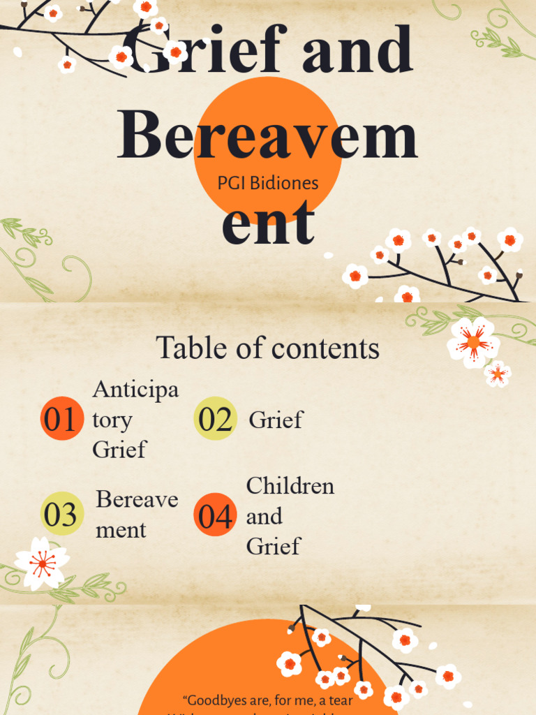 Grief and Bereavement | PDF | Grief | Grief Counseling