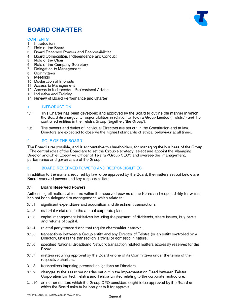 Board Charter 2022 | PDF | Committee | Corporate Governance