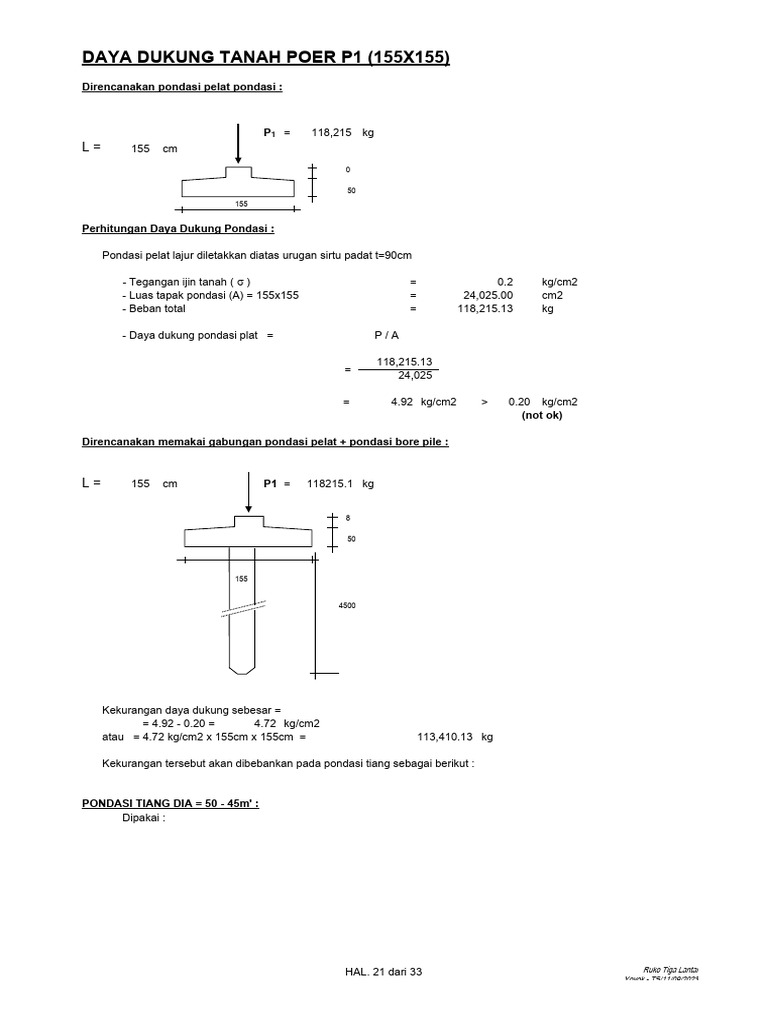 Pondasi Bore Pile | PDF