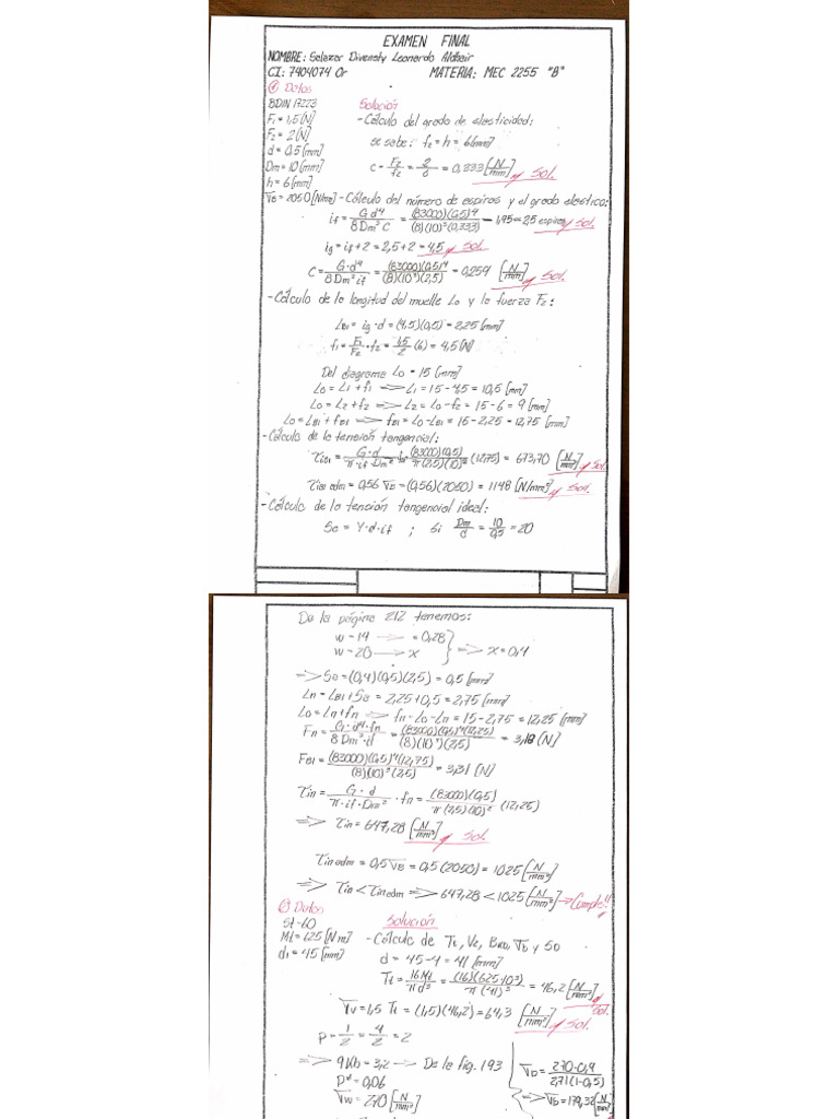 Examen Final Mec 2255 | PDF