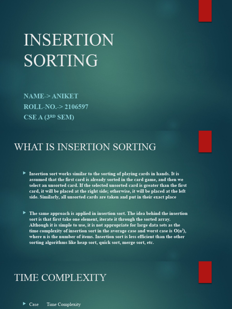 Insertion Sorting | PDF