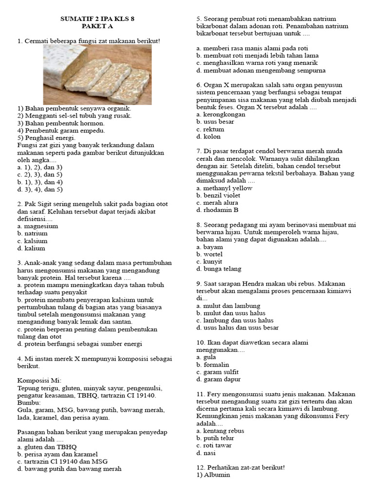 Sumatif 2 Ipa KLS 8 | PDF