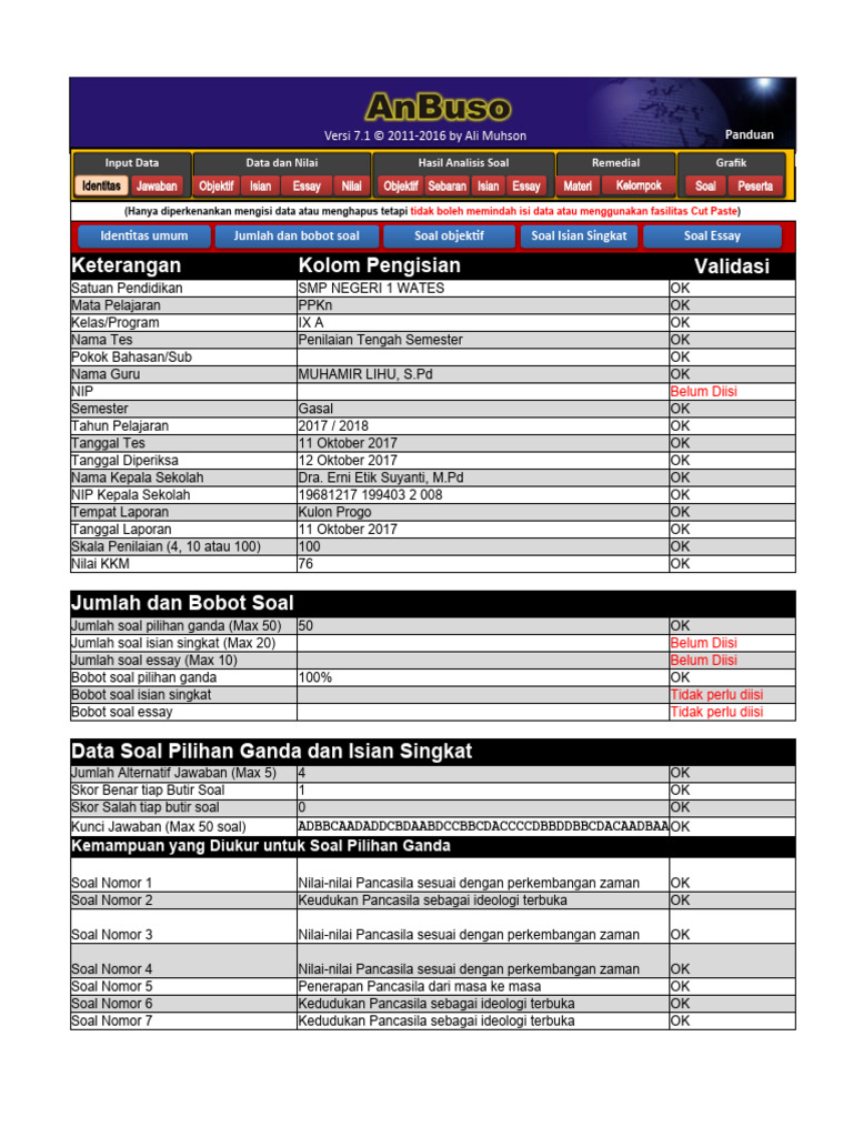 Analisis Uts Kelas A | PDF