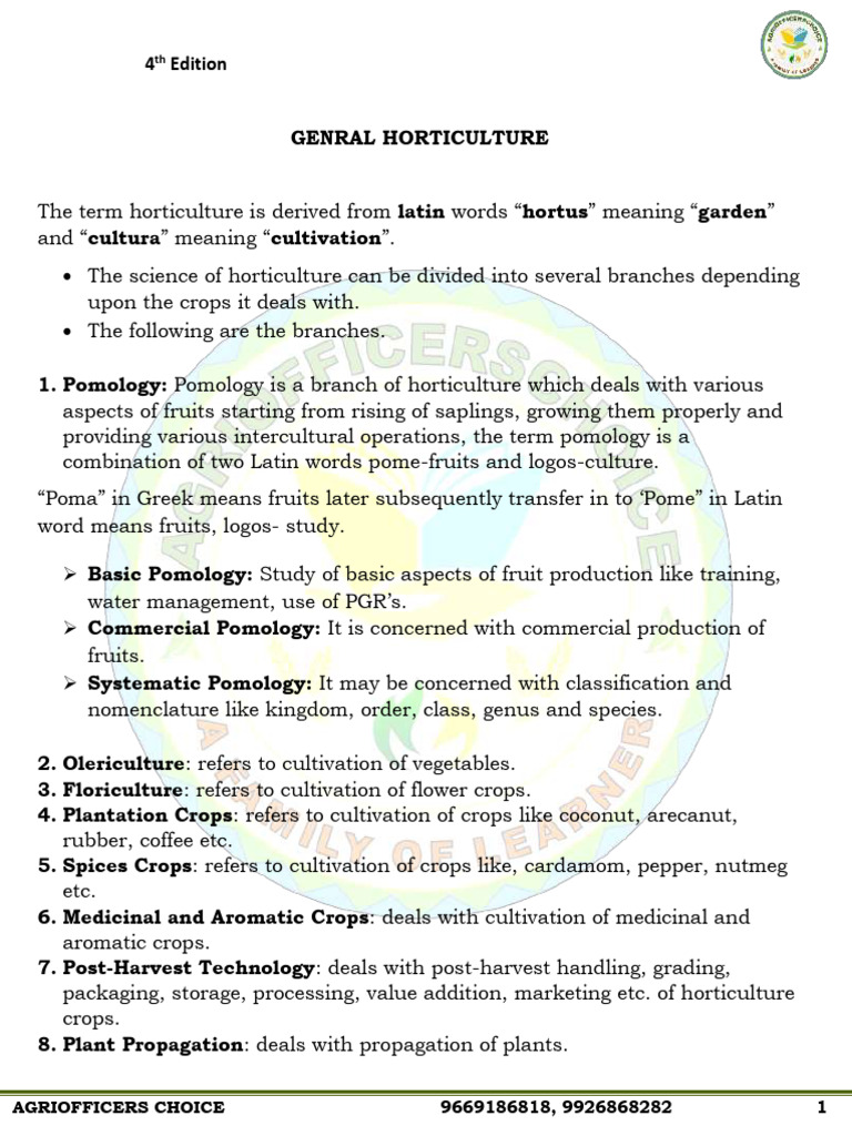 General Horti | PDF | Grafting | Pruning