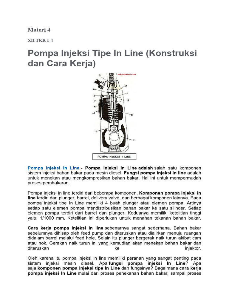 Materi 4 Pompa in Line | PDF