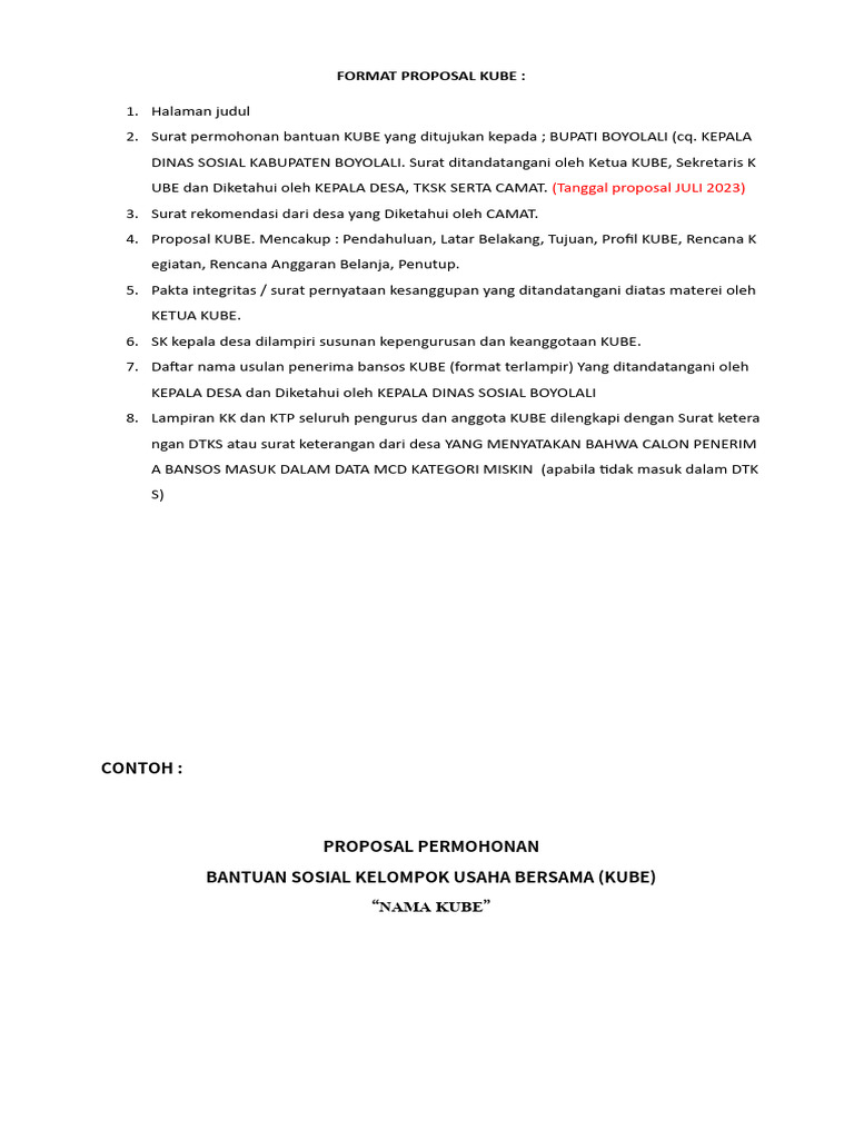 Format Proposal Kube | PDF