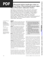 ACR/EULAR 2010 RA Classification Criteria | PDF | Rheumatoid Arthritis ...