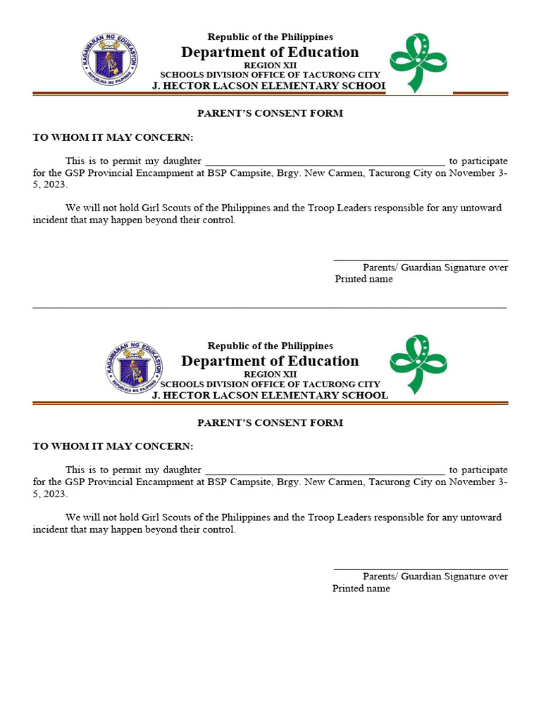 GSP Parent Consent | PDF