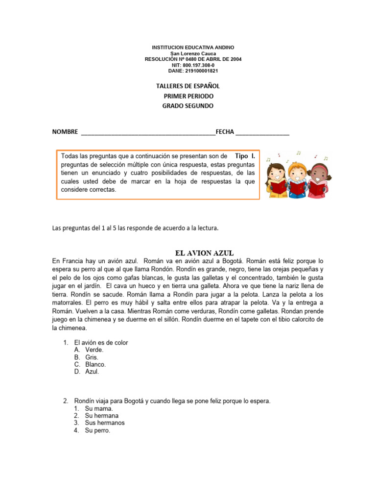 Actividades de Español para Tercero | PDF | Marte