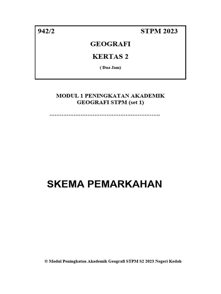 Skema Modul Geografi Sem 2 | PDF