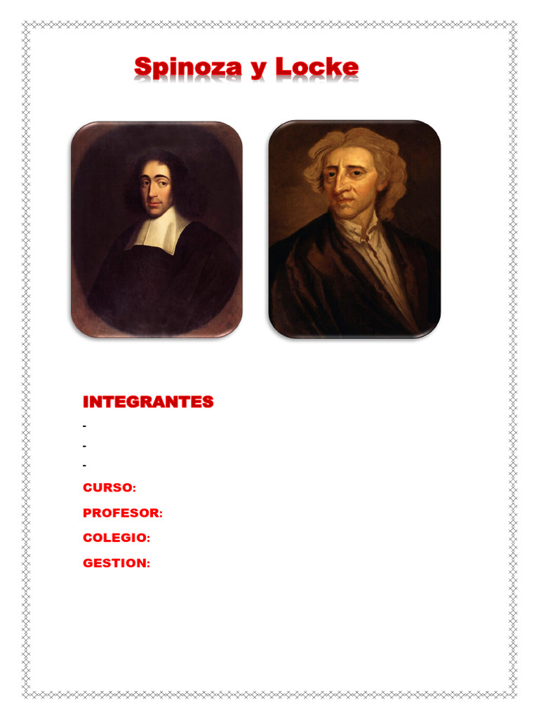 Spinoza y Locke | PDF | Experiencia | Baruch Spinoza