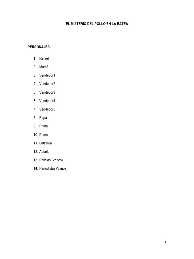 El Misterio Del Pollo en La Batea | PDF | Aves de corral