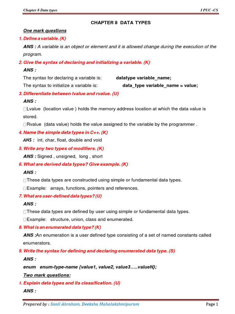 Data Types 20210513173436 | PDF | Data Type | Variable (Computer Science)