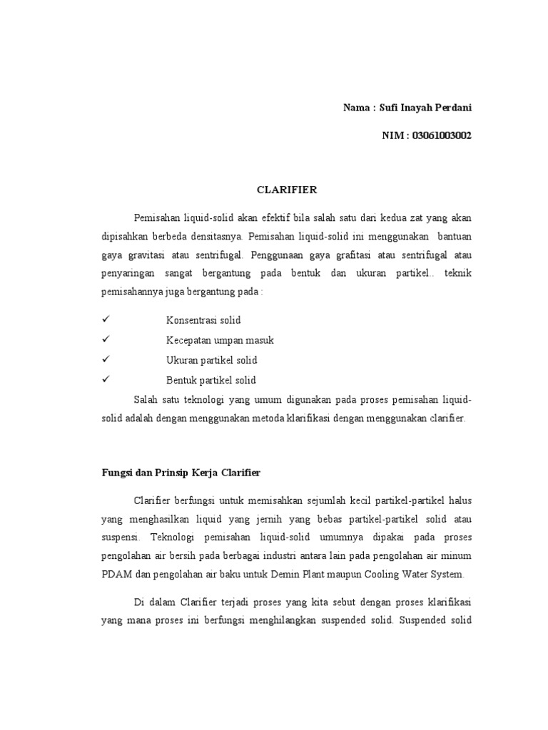 Clarifier | PDF
