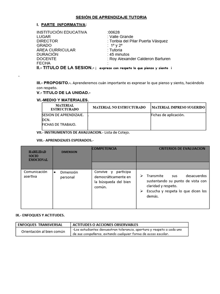 Expreso Lo Que Pienso y Siento | PDF | Modificación de comportamiento ...