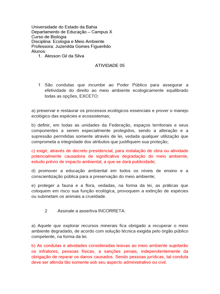 Atividade05 - Alesson Gil | PDF | Crimes | Crime e Violência