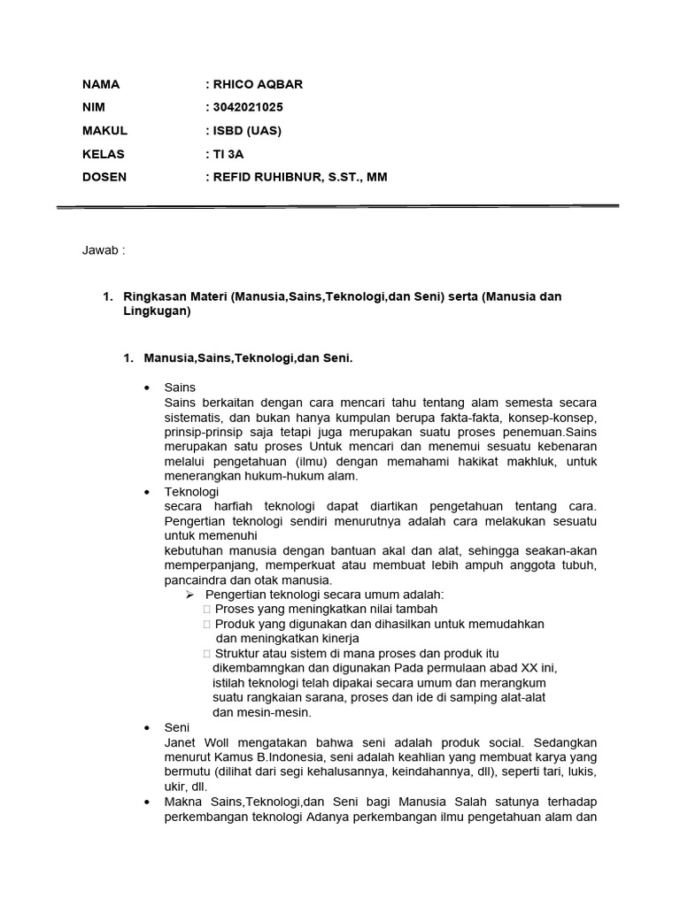 Uas Isbd | PDF | Politik | Sains & Matematika