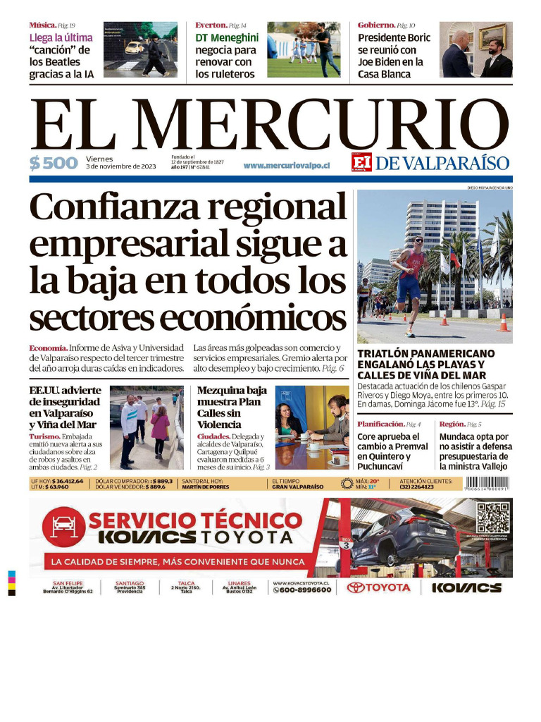 El Mercurio de Valparaiso. E.I. Viernes 031123 | PDF