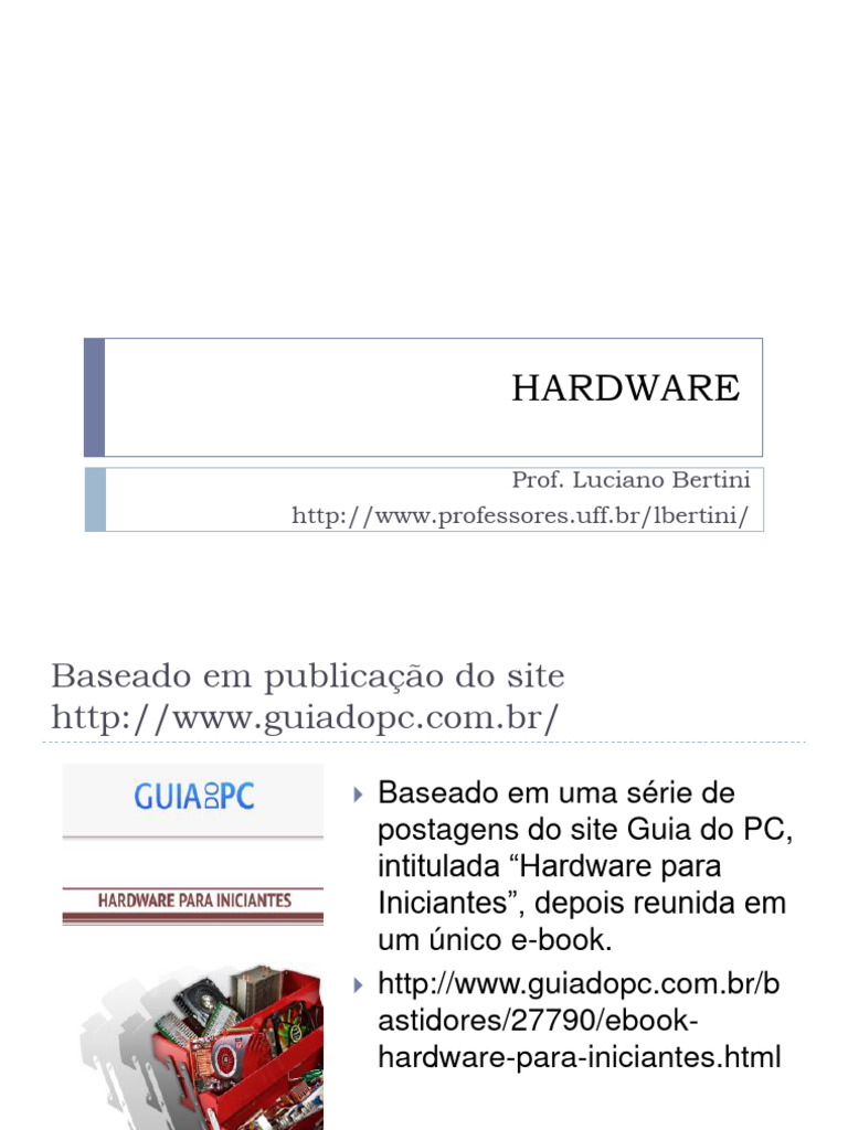 Hardware | PDF | BIOS | Microprocessador