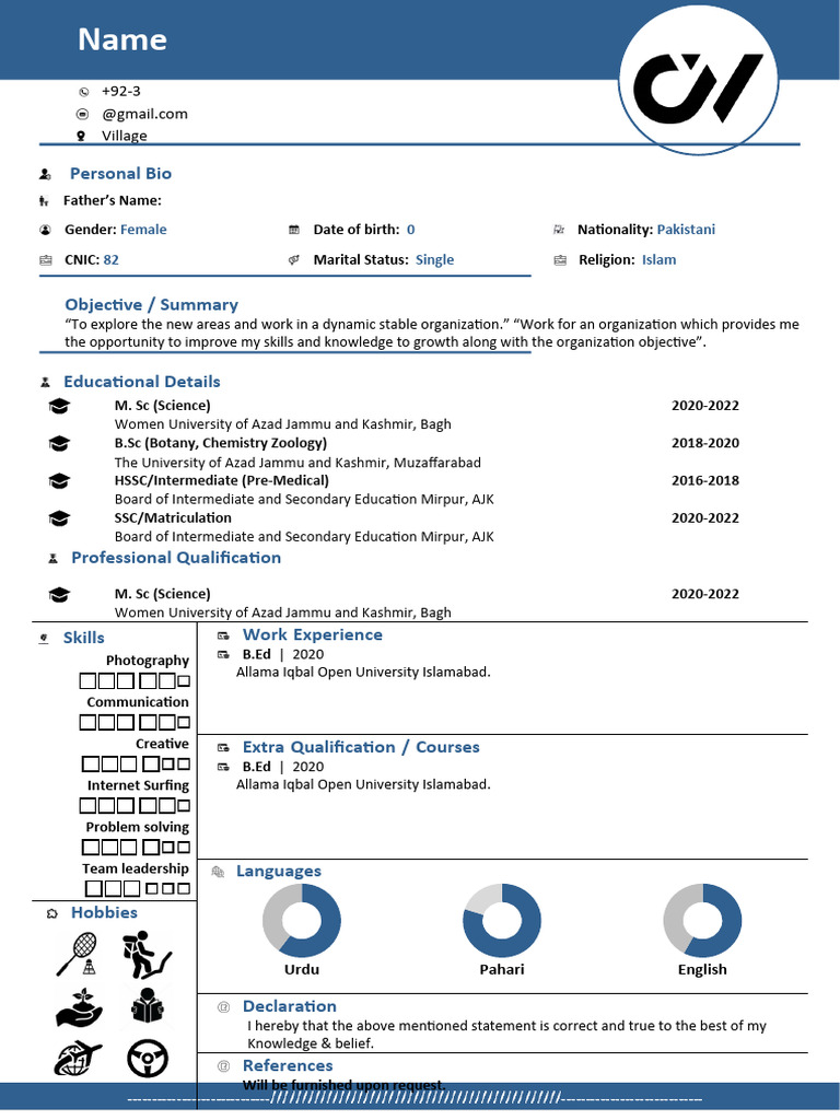 CV Template | PDF