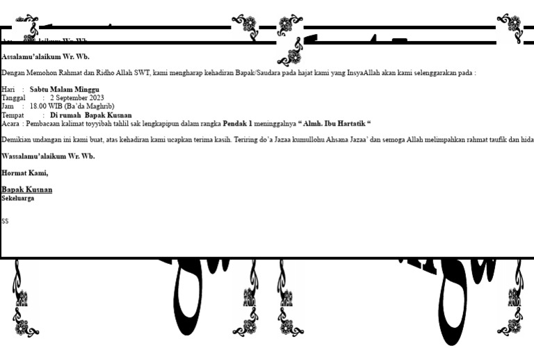 Tahlil Pendak 1 New | PDF