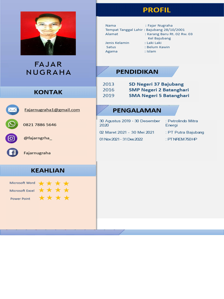 CV Fajar Nugraha | PDF