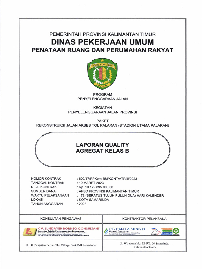 Quality Agregat B | PDF