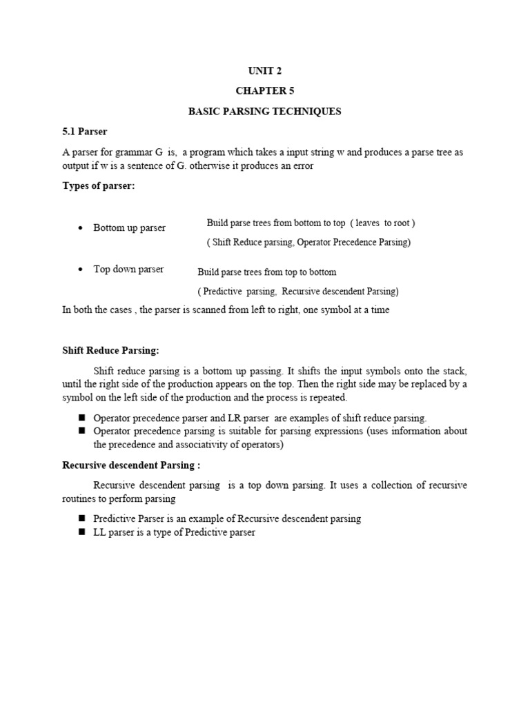 CD Unit2 | Download Free PDF | Parsing | Software Engineering