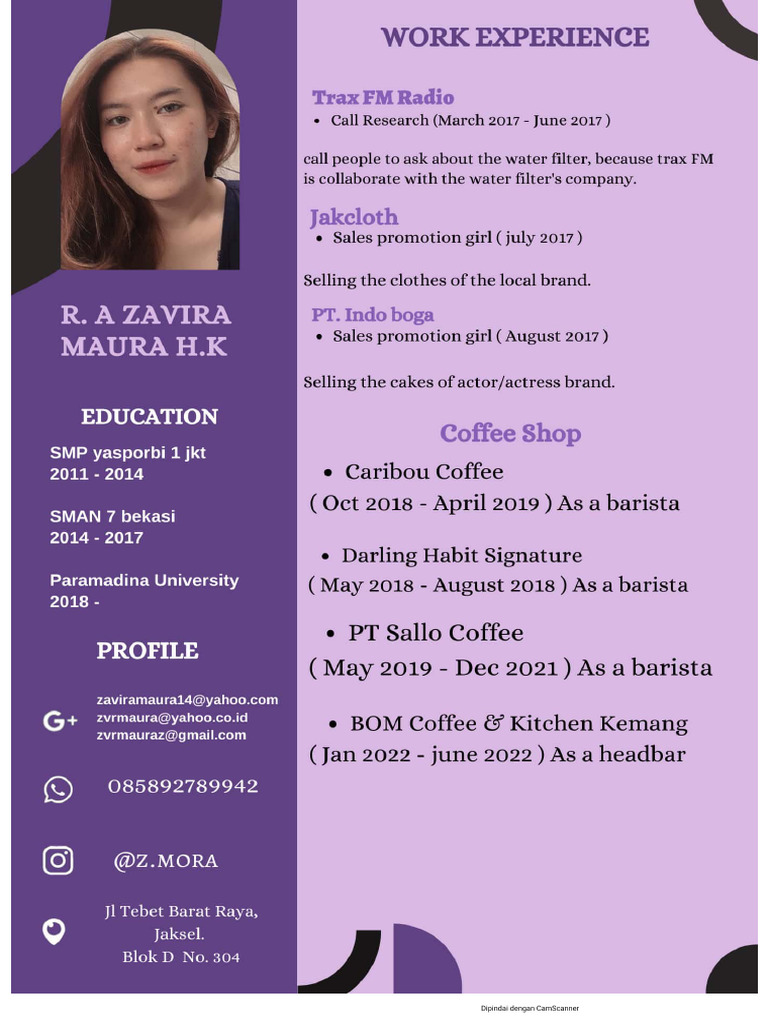 CV RA Zavira Maura | PDF