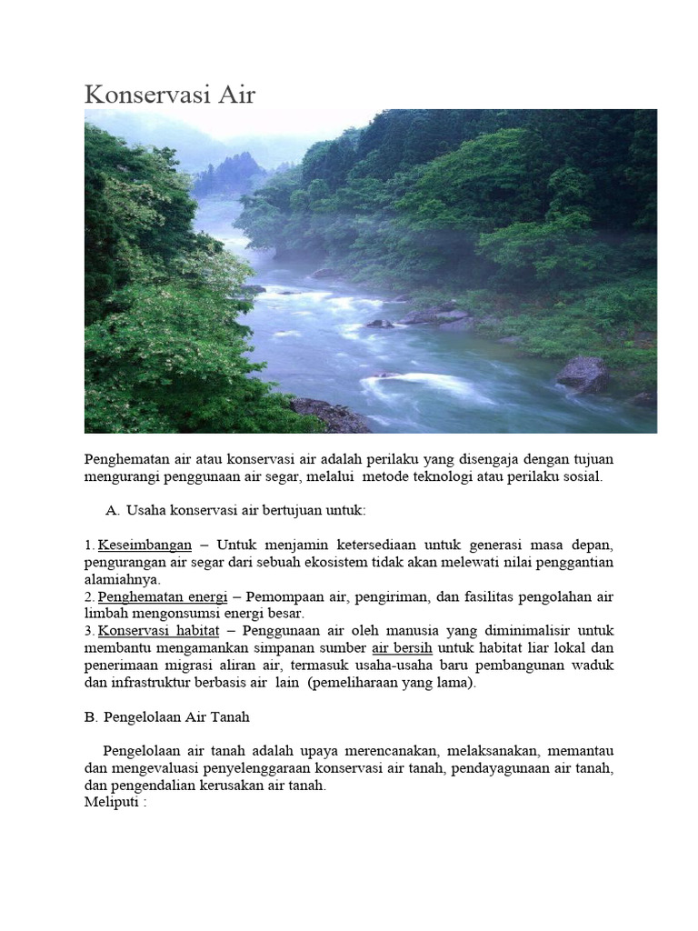 Materi Konservasi Air Pdf