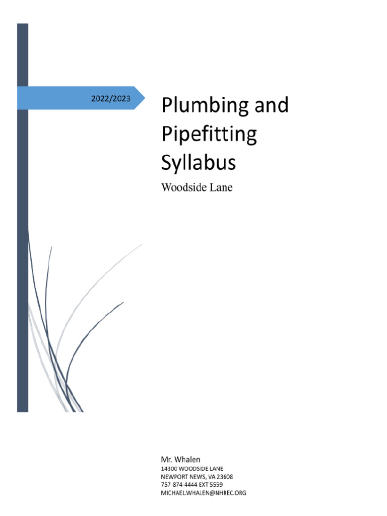 2022 2023 Plumbing Syllabus 1 | PDF | Plumbing