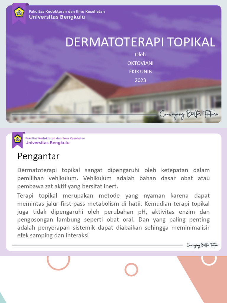 Kuliah Dermatoterapi Topikal | PDF | Pengembangan Diri | Kesehatan Holistik