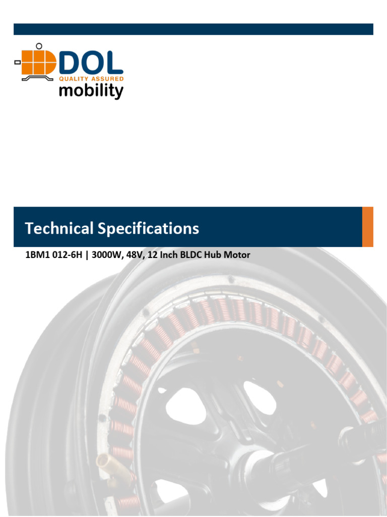 Technical Specification - 1BM1 012-6H - 48V | PDF | Electric Motor ...