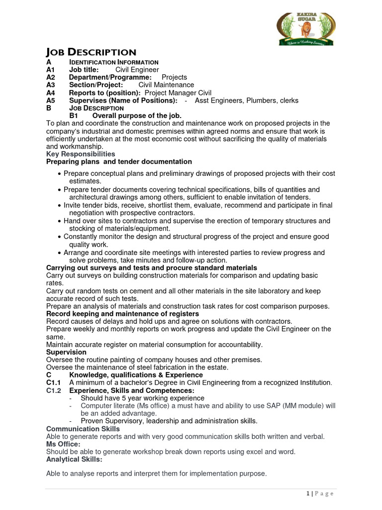 Civil Engineer | PDF | Procurement | Engineer