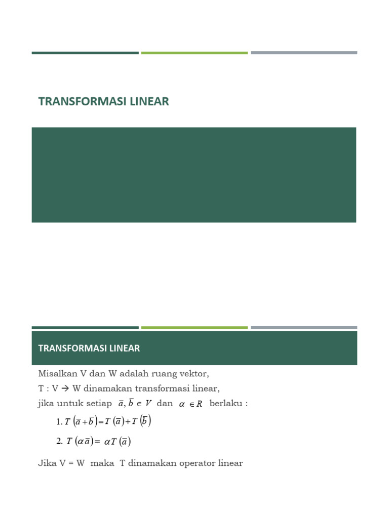 Transformasi Linear | PDF