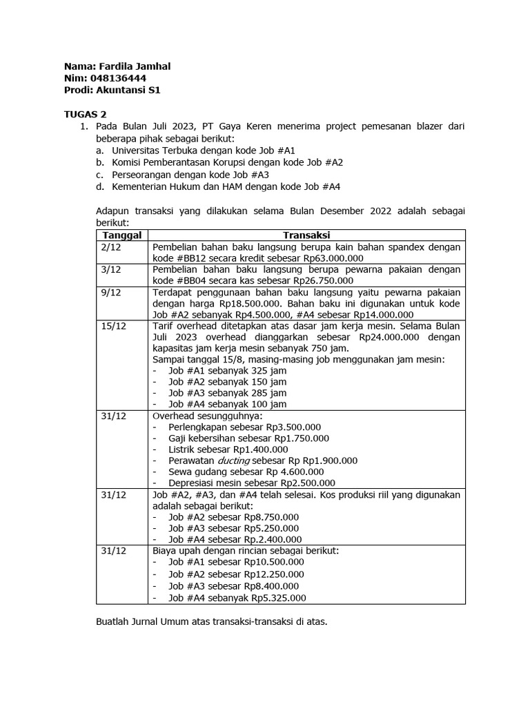 Jawaban 2 AKBI | PDF