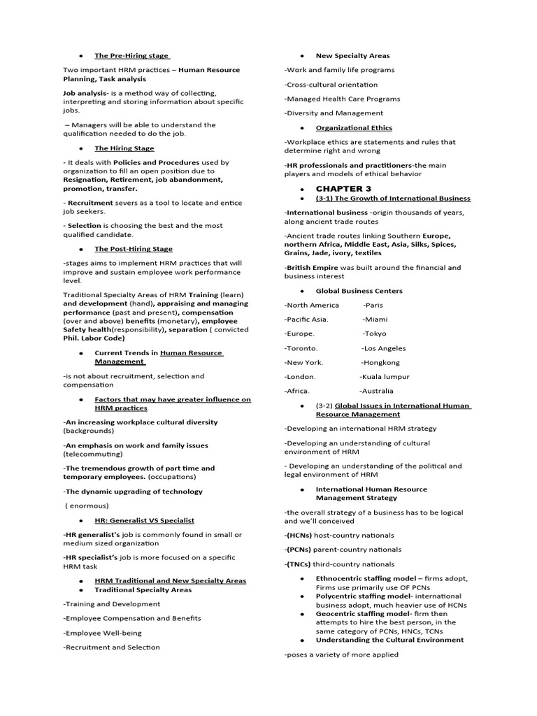 The Pre-Hiring Stage (HRM) | PDF | Human Resource Management | Human ...