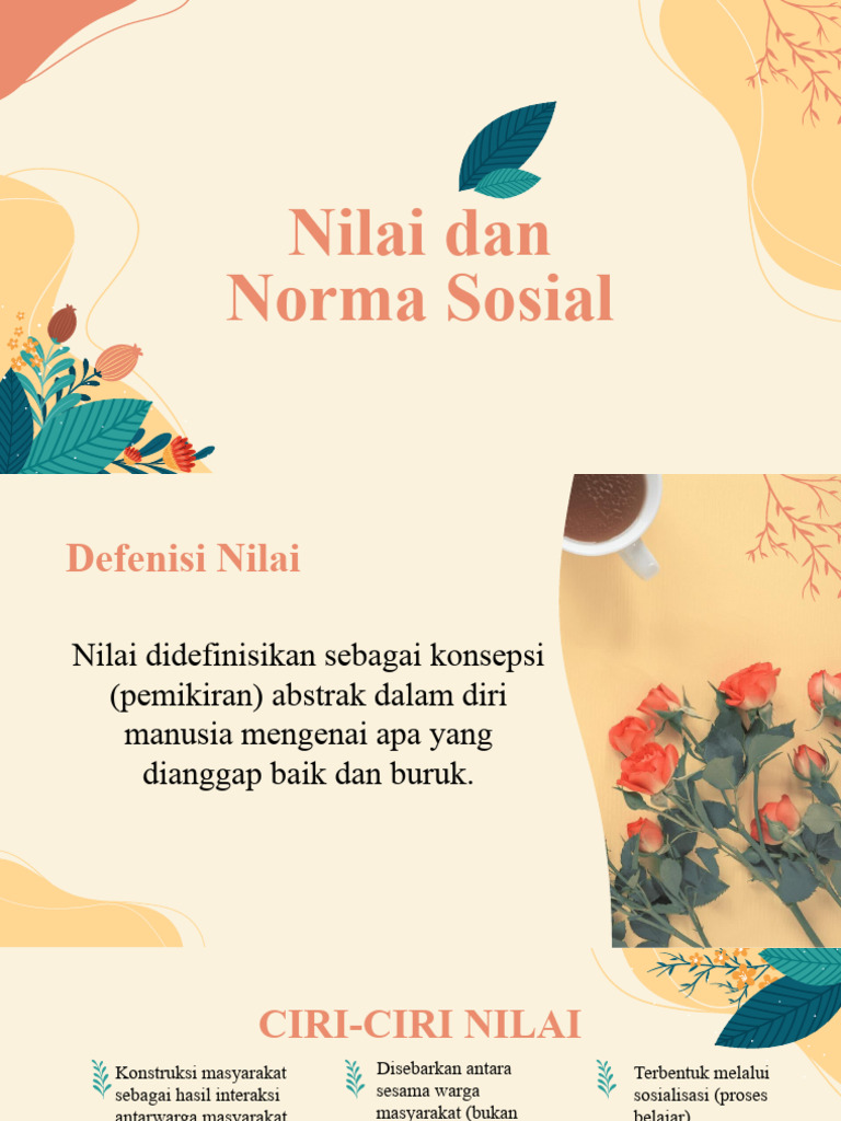 PPT Nilai Dan Norma Sosial | PDF