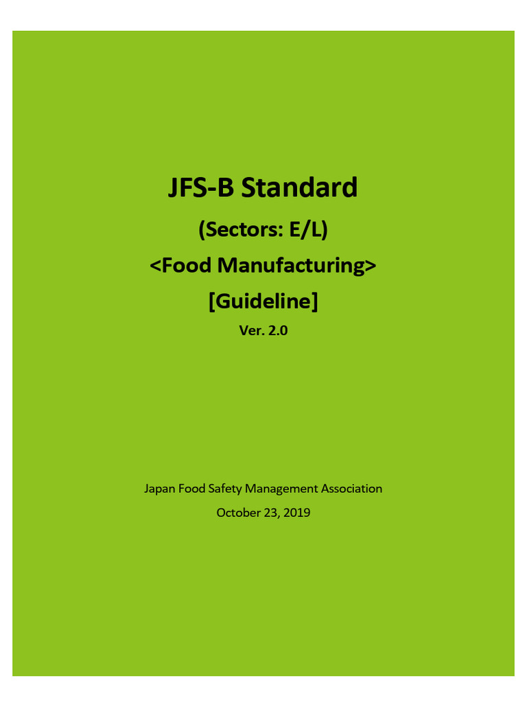 JFS-B Standard (Guideline) Ver. 2.0 | PDF | Hazard Analysis And ...