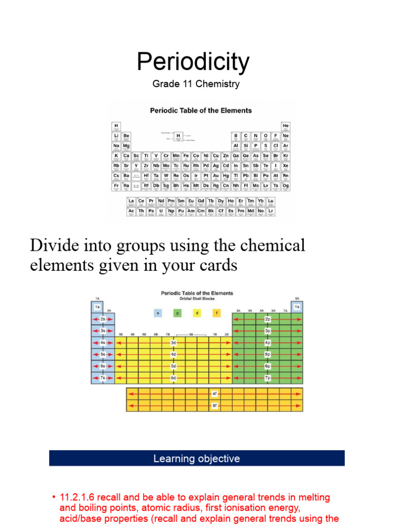 Lesson - 3,4 - Period 3 | PDF | Atomic Nucleus | Chemical Bond