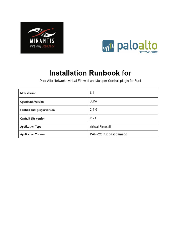 Dokumen - Tips - Installation Runbook For Mirantis Runbook For Palo Alto Networks Virtual ...