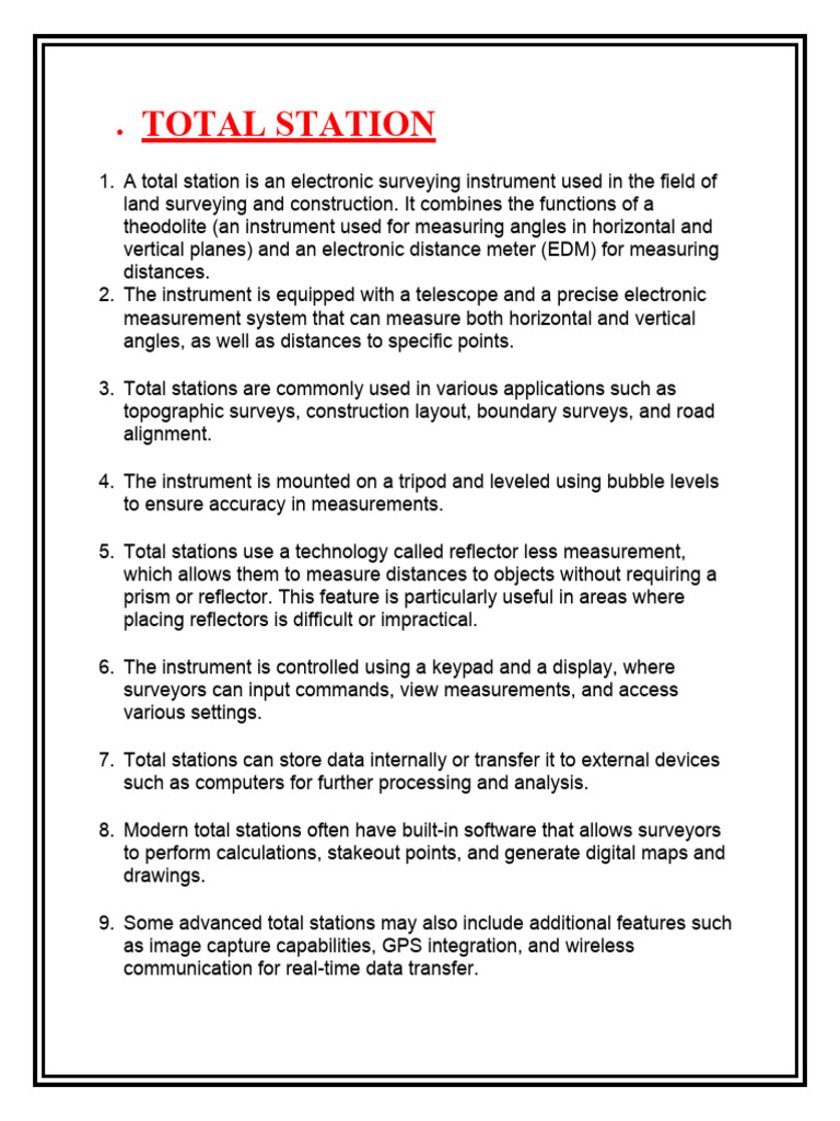 Short Notes of Survey | PDF | Surveying | Global Positioning System