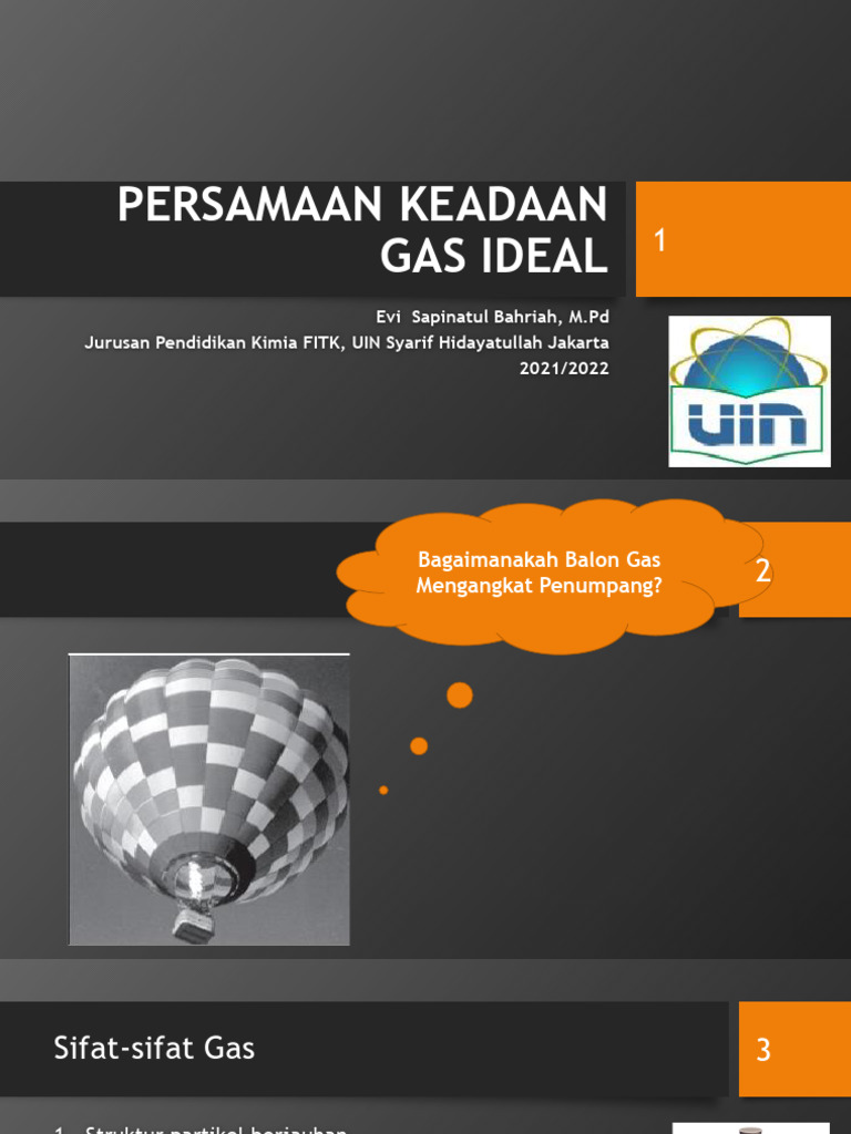 Persamaan Keadaan Gas Ideal | PDF