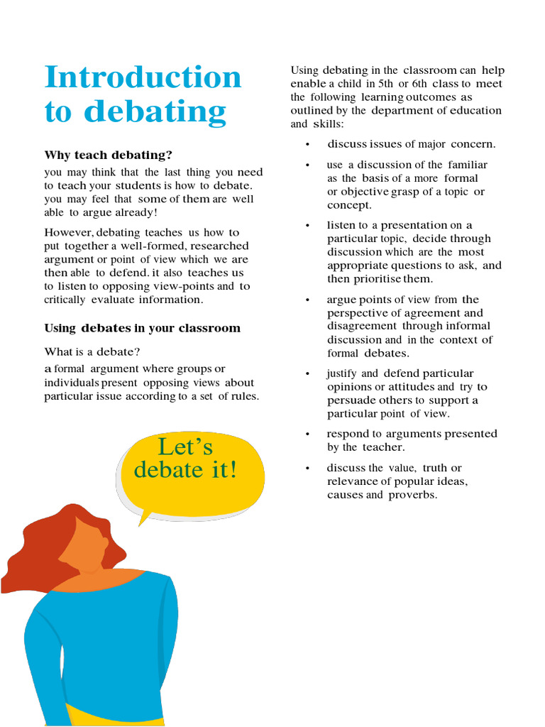 Debating Skills For Teachers Pdf Communication Cognition