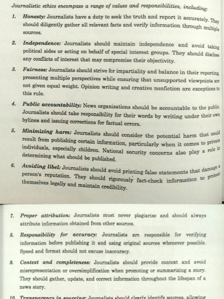 Ethics of Journalist | PDF | Defamation | Human Communication