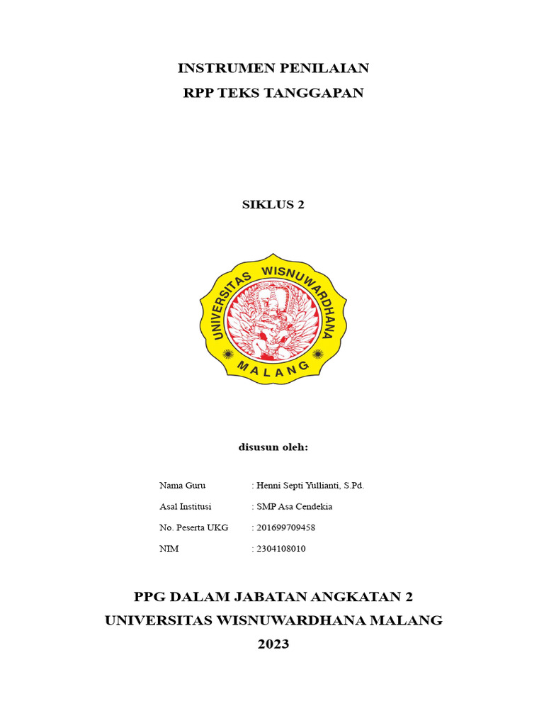 RPP Teks Tanggapan Kelas IX | PDF | Karier & Perkembangan