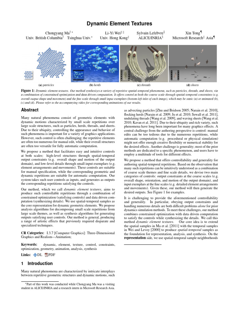 Dynamic Element Textures | PDF | Texture Mapping | Sampling (Statistics)