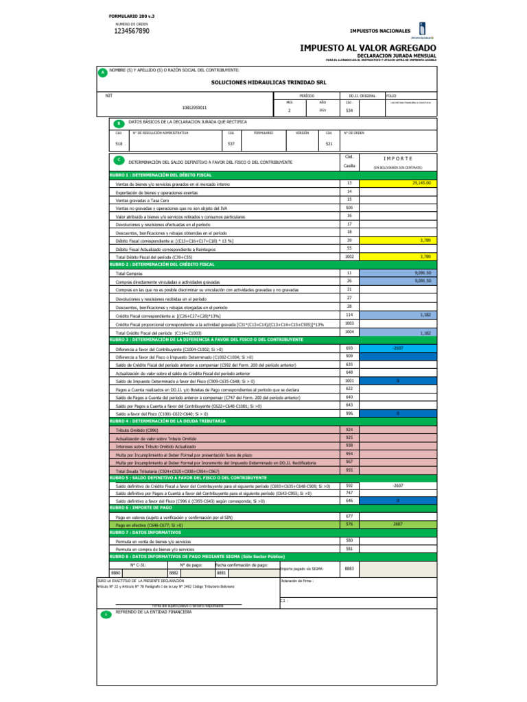 Form 200 IVA V3 | PDF | Impuesto al valor agregado | Impuestos