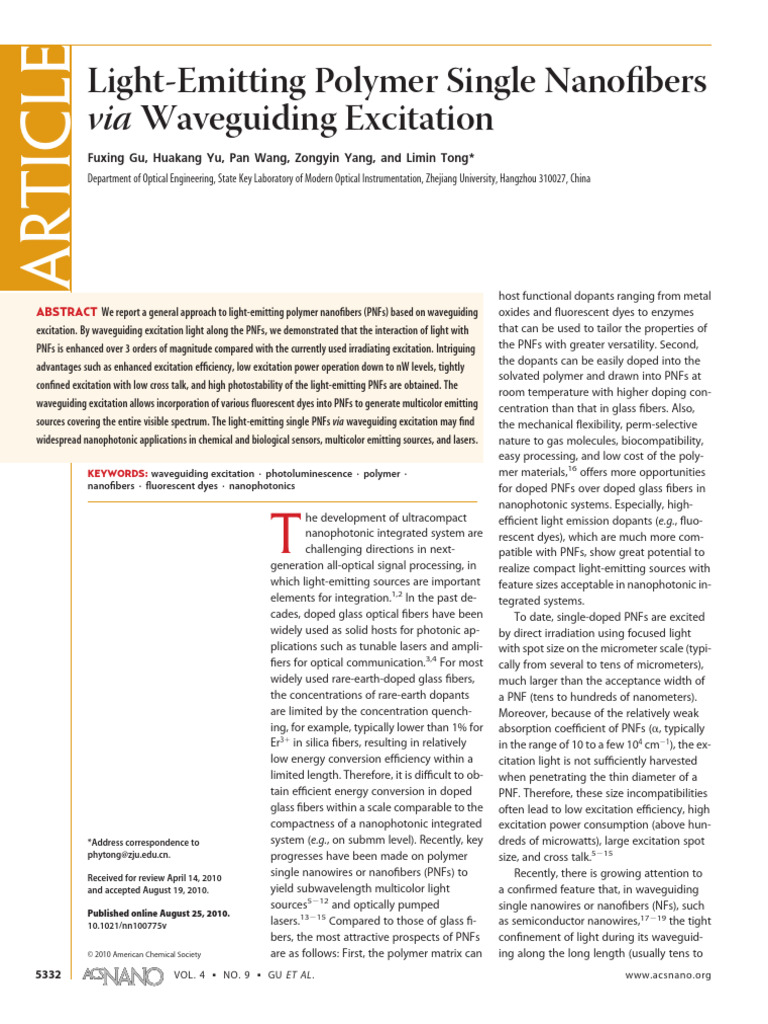 Light Emitting Polymer Single Nanofibers I Via I 9 Annas Archive | PDF ...
